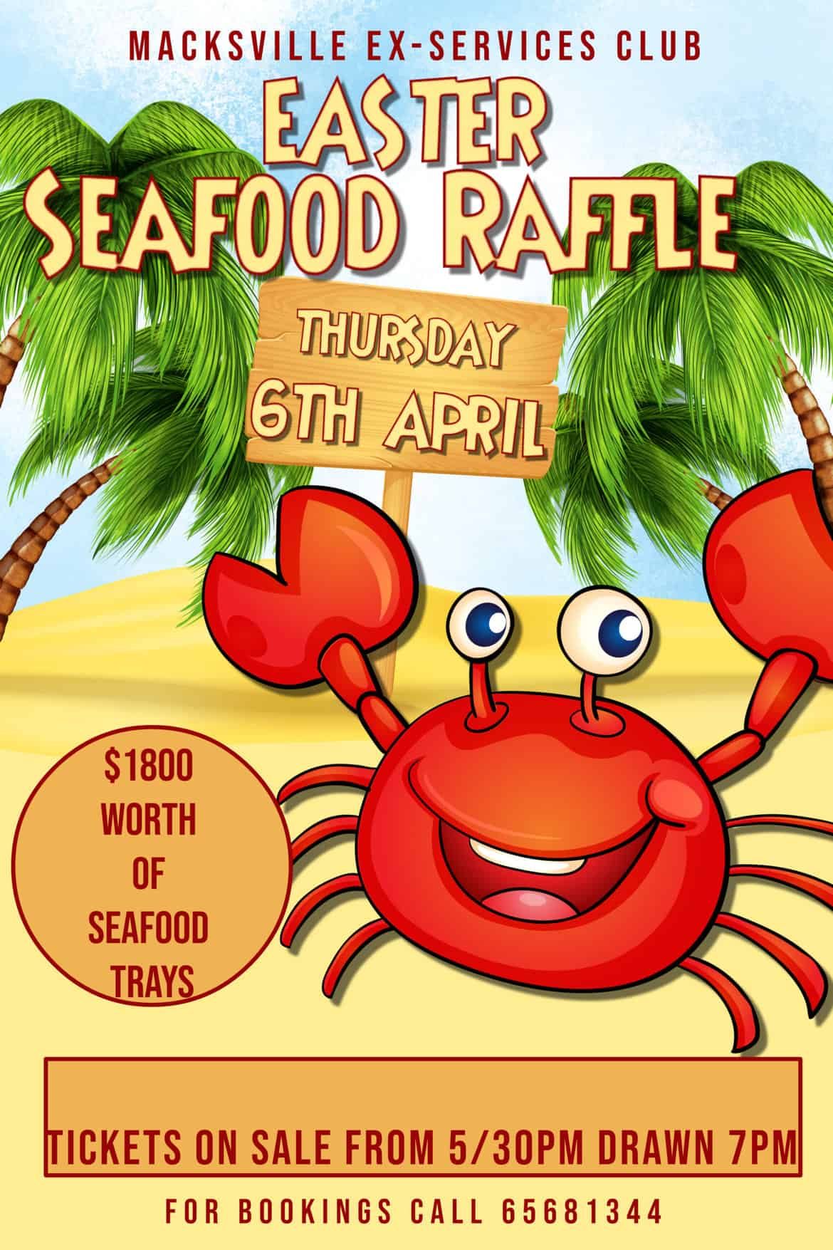 Easter Seafood Raffle | Macksville Ex-Services Club